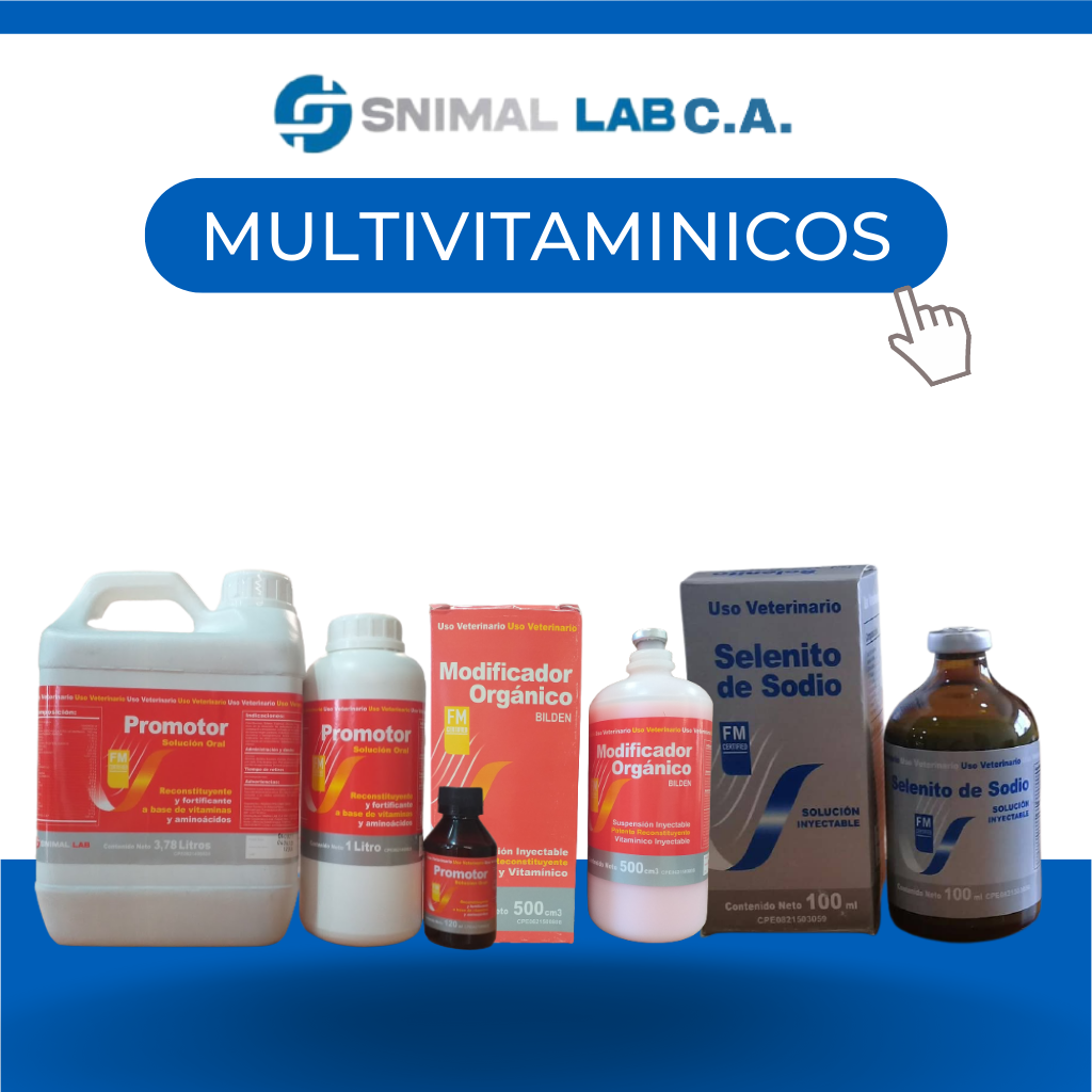 Multivitamínicos y minerales para grandes animales - Snimal LAB C.A.